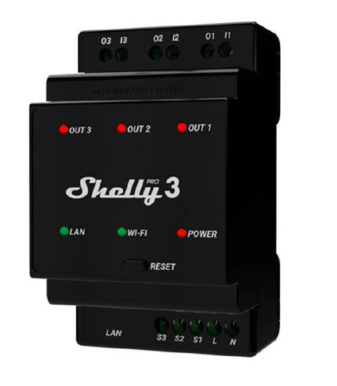 Shelly Pro 3 — I/O-Modul-Integration | TapHome